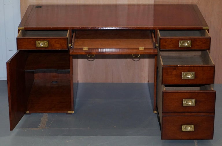 Stunning Harrods London Kennedy Furniture Military Campaign Desk Houses ...