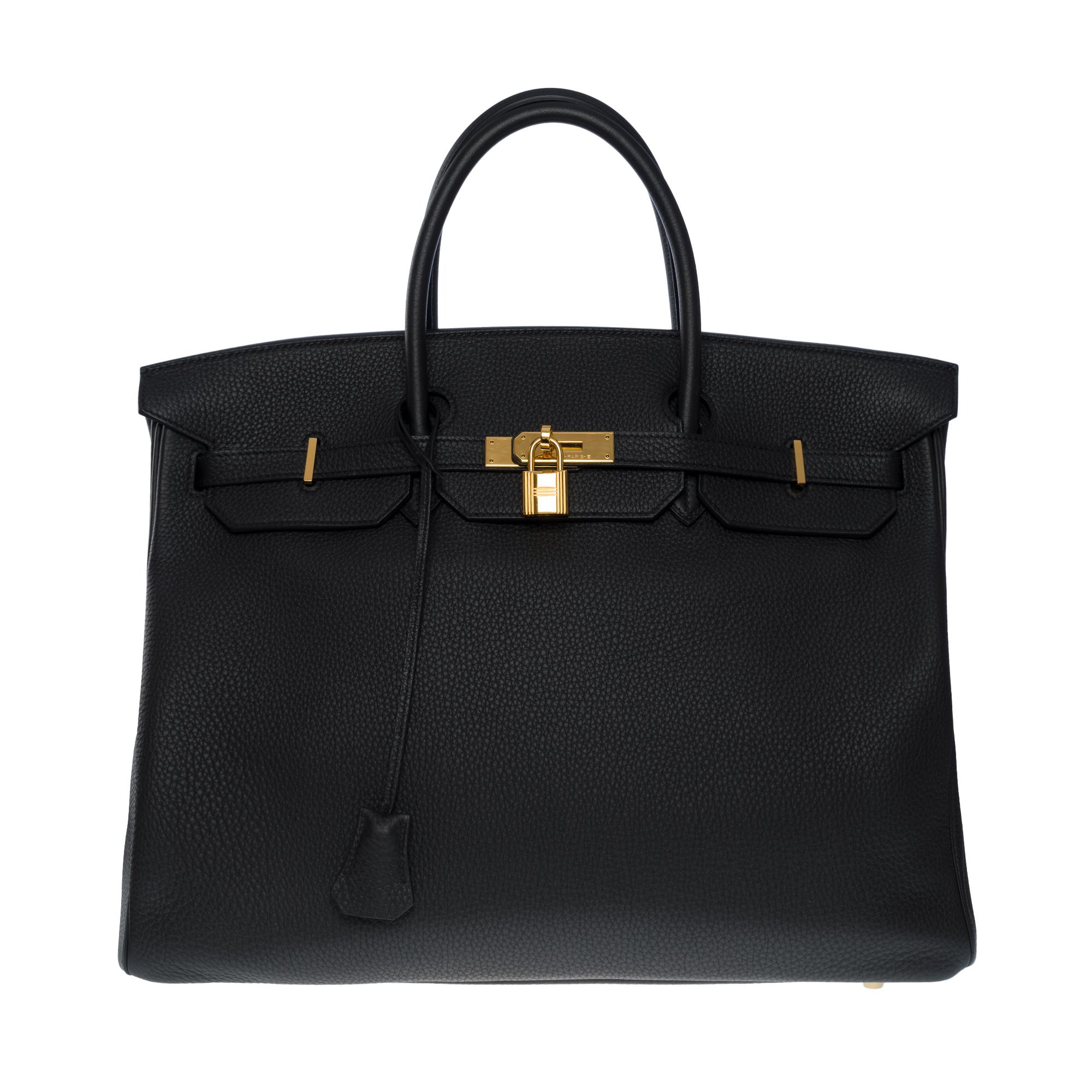 Stunning Hermes Birkin 40cm handbag in Black Togo leather, GHW For Sale ...
