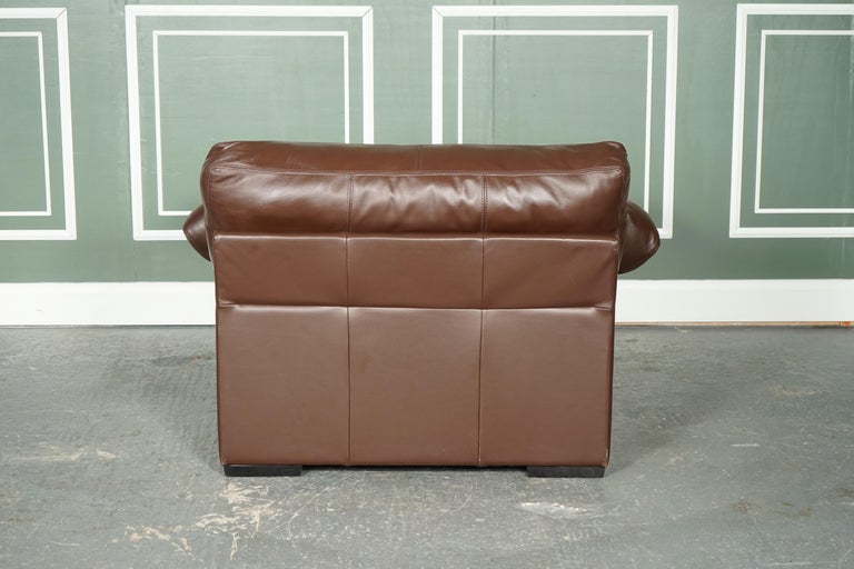 Stunning John Lewis Java Brown Leather Armchair Part of Suite For Sale ...