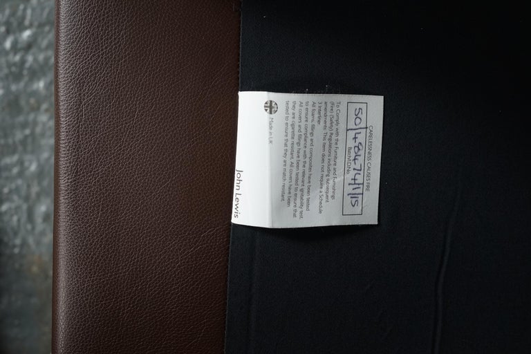 Stunning John Lewis Java Brown Leather Armchair Part of Suite For Sale ...
