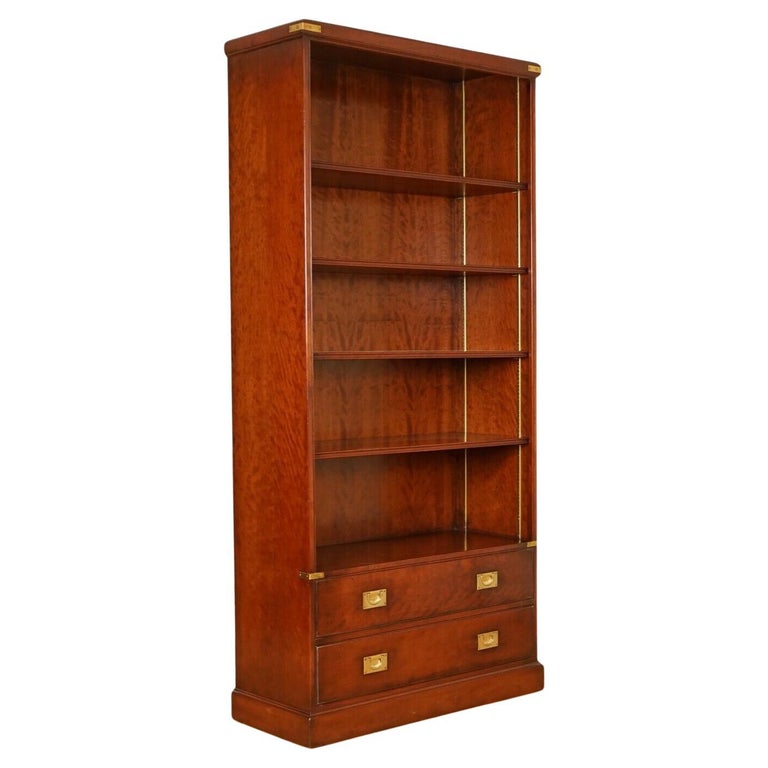 Stunning Kennedy Furniture Military Campaign Bookcase with 2 Drawers at ...