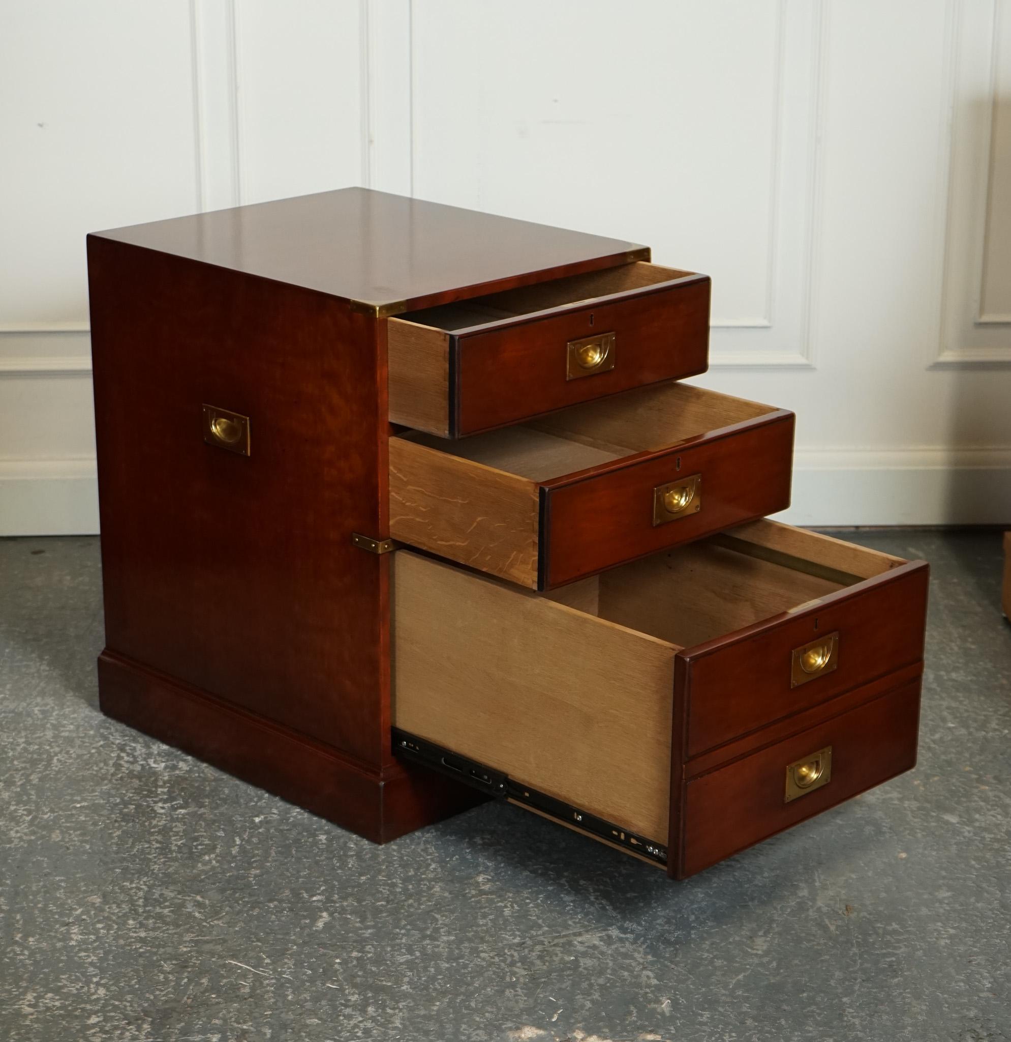 STUNNING KENNEDY HARRODS MILiTARY CAMPAIGN OFFICE DRAWERS FILLING ...