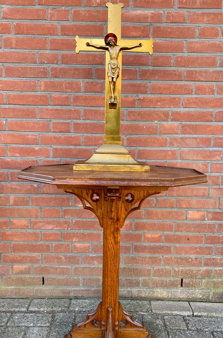 Stunning and Large Altar Crucifix with Detailed Bronze Sculpture of ...