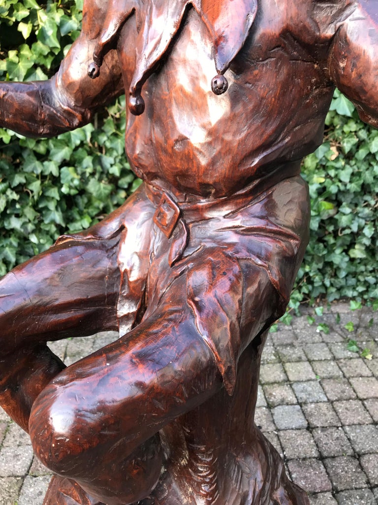 Stunning, Large and Hand Carved Renaissance Revival Court Jester ...