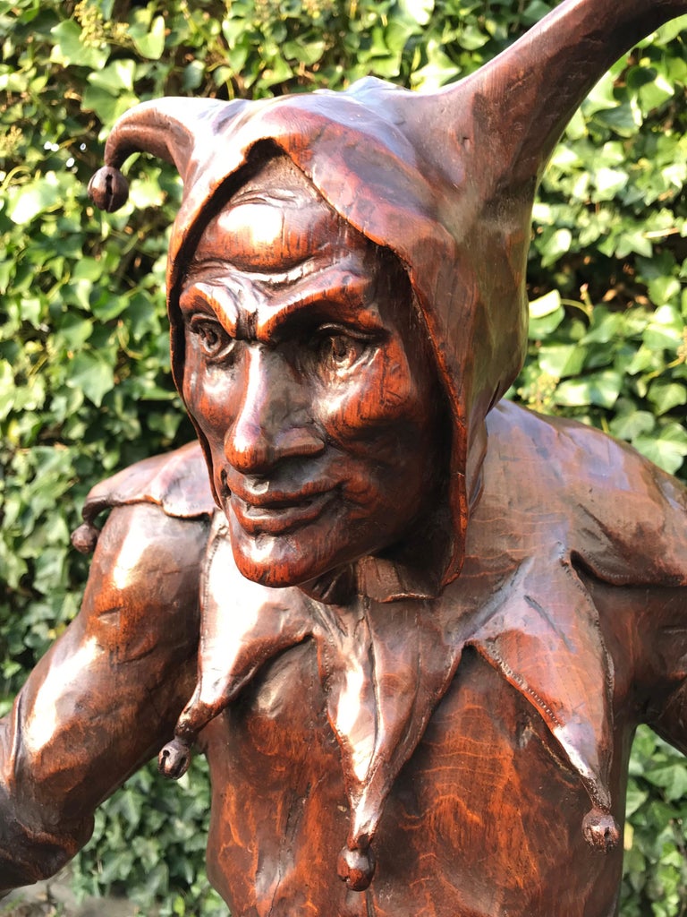 Stunning, Large and Hand Carved Renaissance Revival Court Jester ...
