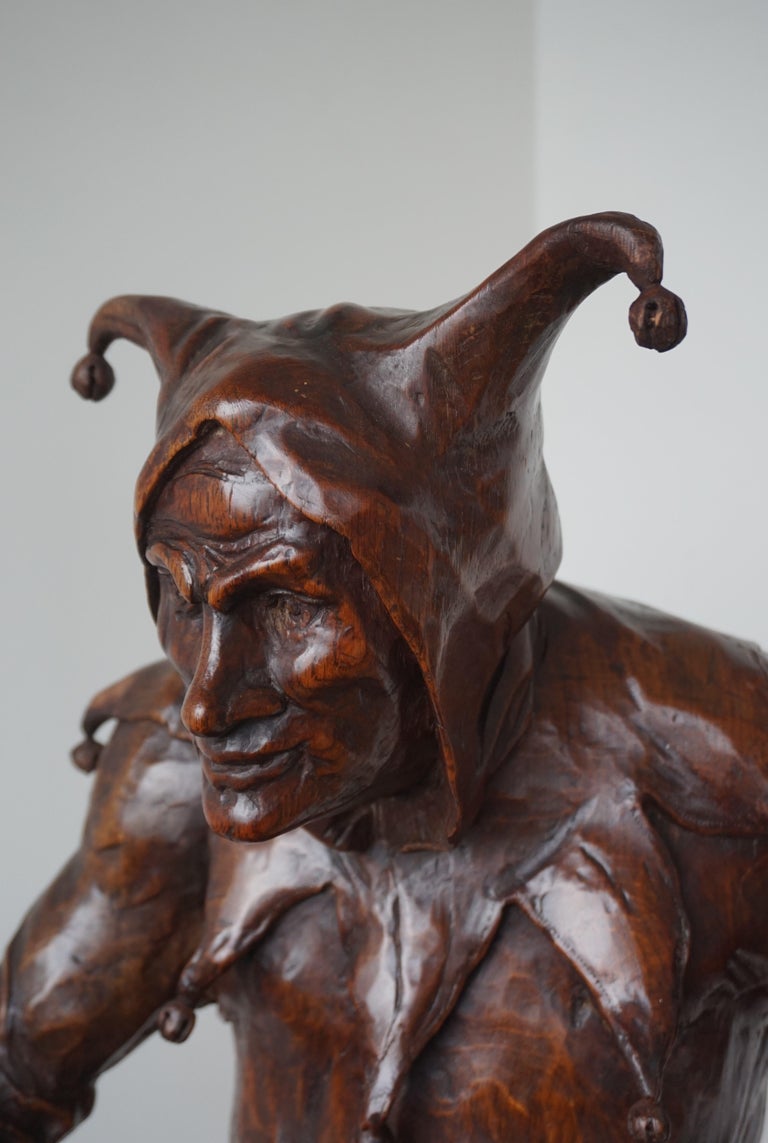 Stunning, Large and Hand Carved Renaissance Revival Court Jester ...
