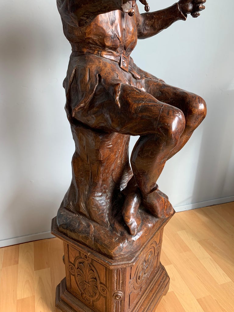Stunning, Large and Hand Carved Renaissance Revival Court Jester ...