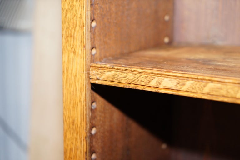 Stunning Large Antique Victorian Oak Library Bookcase Height Adjustable ...