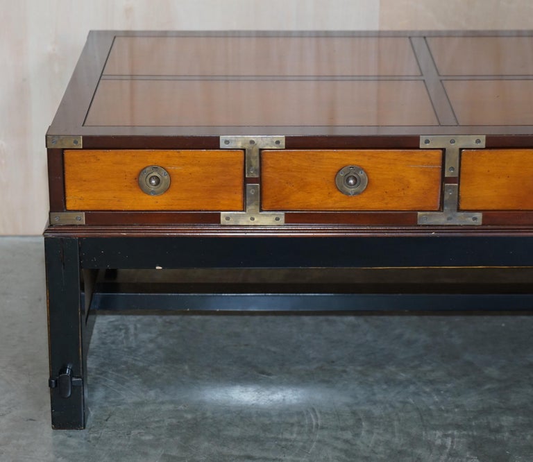 Stunning Large Eight Drawer Am Est 1968 Military Campaign Coffee Table ...