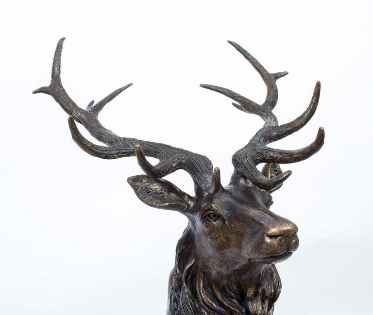 Stunning Large Monumental Bronze Stag Sculpture at 1stDibs | bronze ...