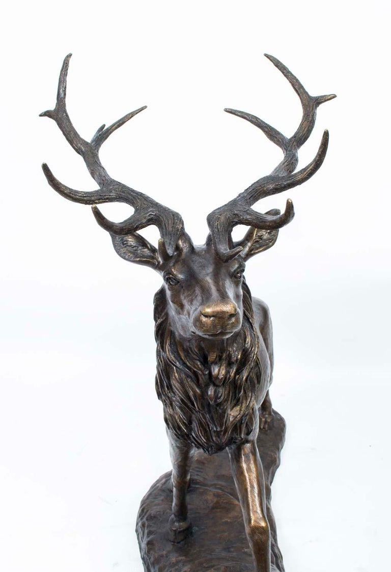Stunning Large Monumental Bronze Stag Sculpture at 1stDibs | bronze ...