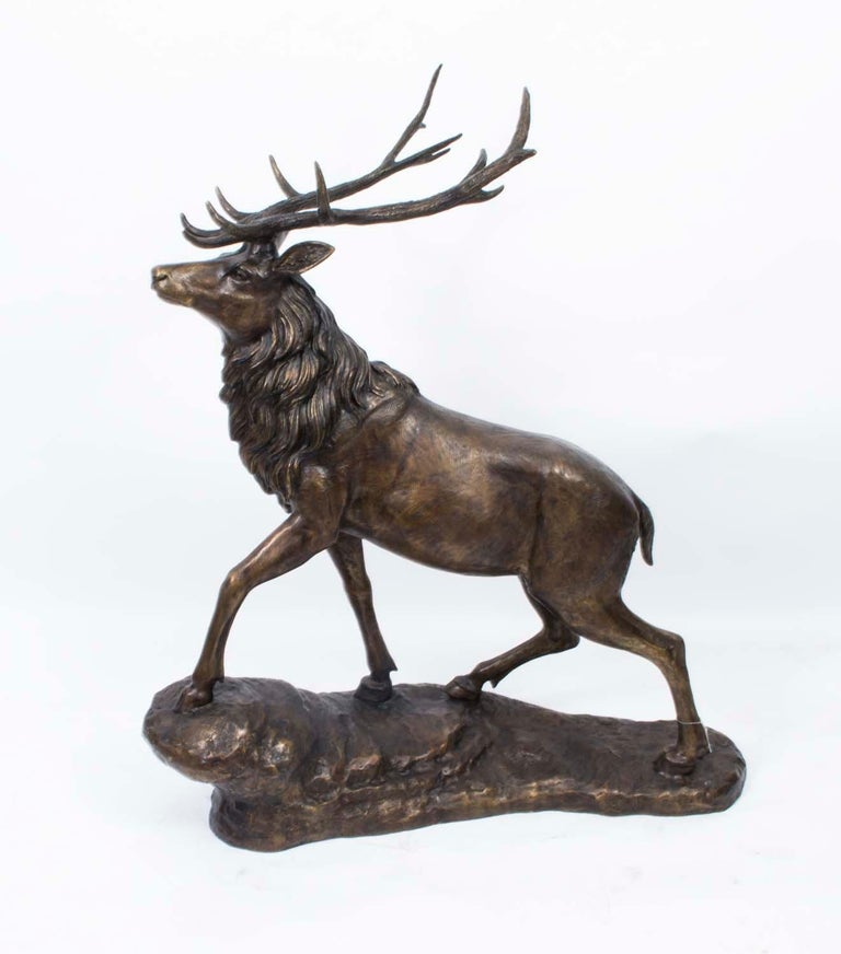 Stunning Large Monumental Bronze Stag Sculpture at 1stDibs | bronze ...