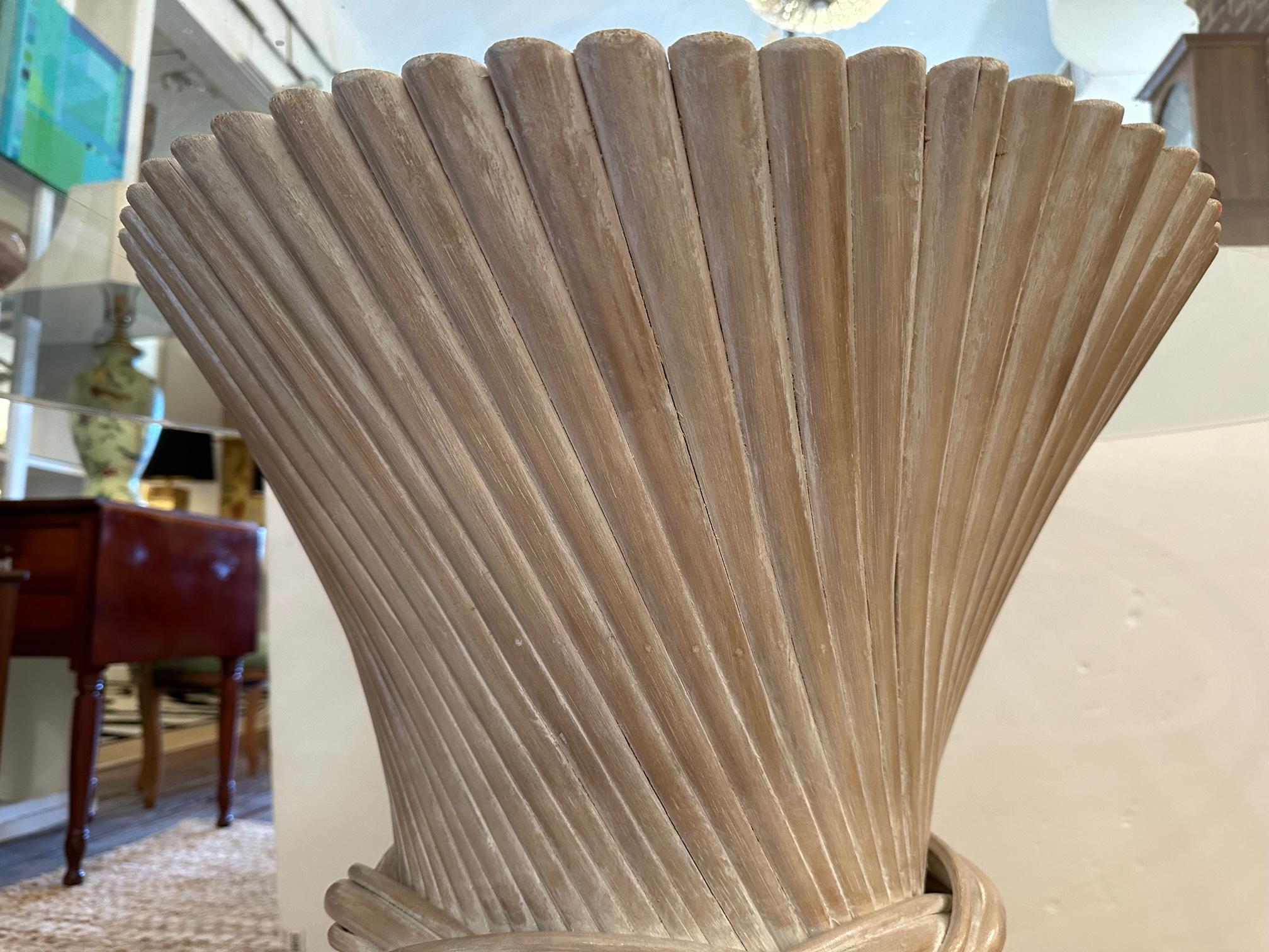 Stunning Large Vintage McGuire Wheat Sheaf Motif Dining Table For Sale ...