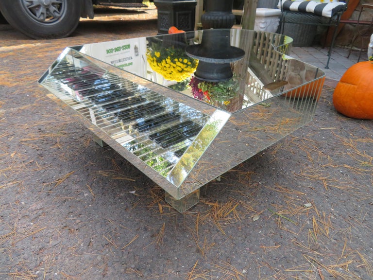 Stunning Liberace Style Mirrored Faux Piano Coffee Table For Sale at ...