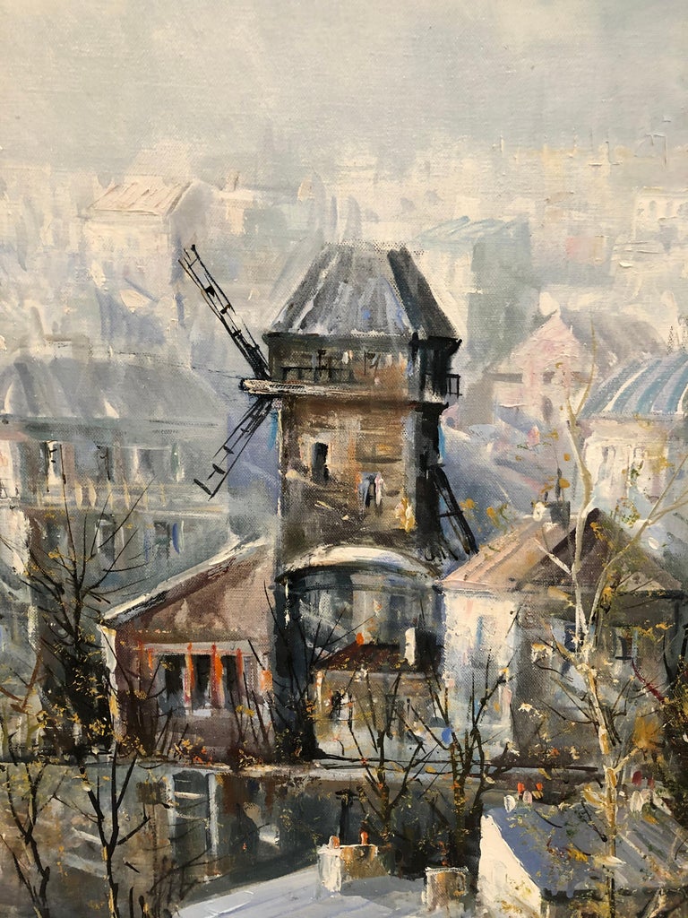 Stunning Lucien Delarue Original Painting Titled Le Moulin De La ...