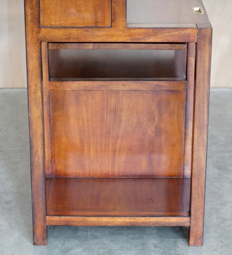 Stunning Hardwood and Brass Military Campaign Workstation Desk for Home ...