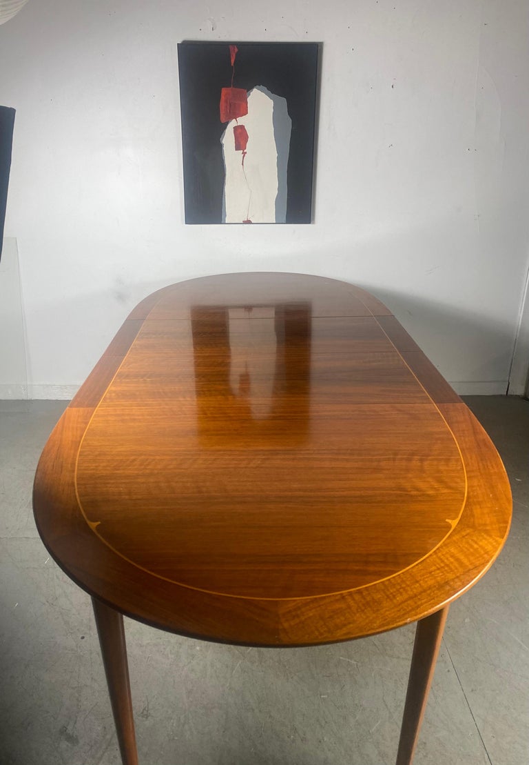 Stunning Mahogany / Inlay Birch Dining Table, Designed by Edmond Spence ...