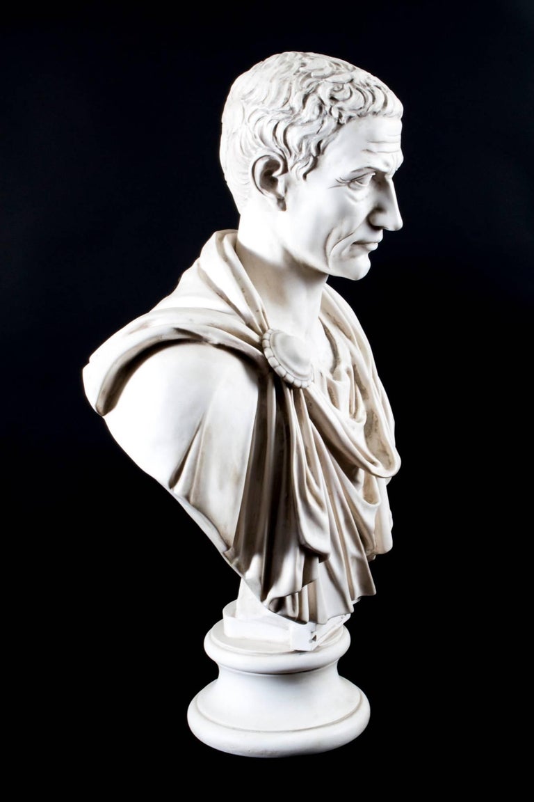 Stunning Marble Bust of Lucius Junius Brutus on Pedestal at 1stDibs
