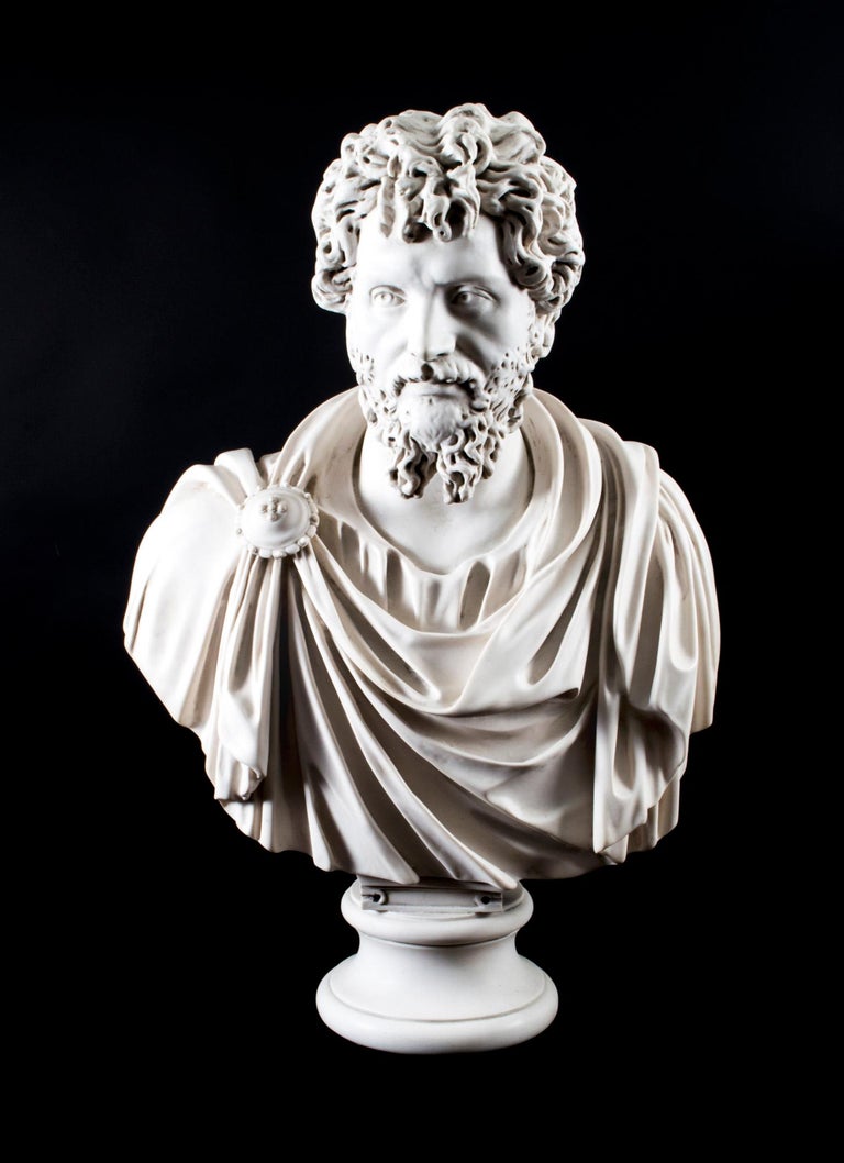 Stunning Marble Bust Roman Emperor Septimius Severus at 1stDibs