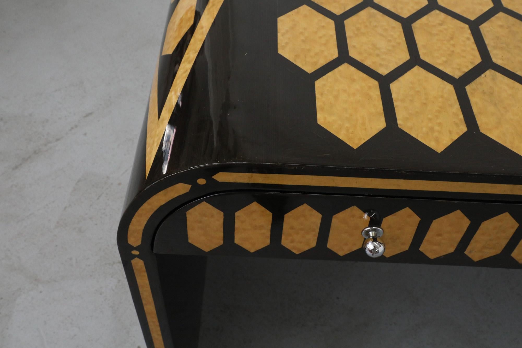 Stunning Mauro Varotti Inspired Art Deco Inspired Inlaid Wood Desk For ...