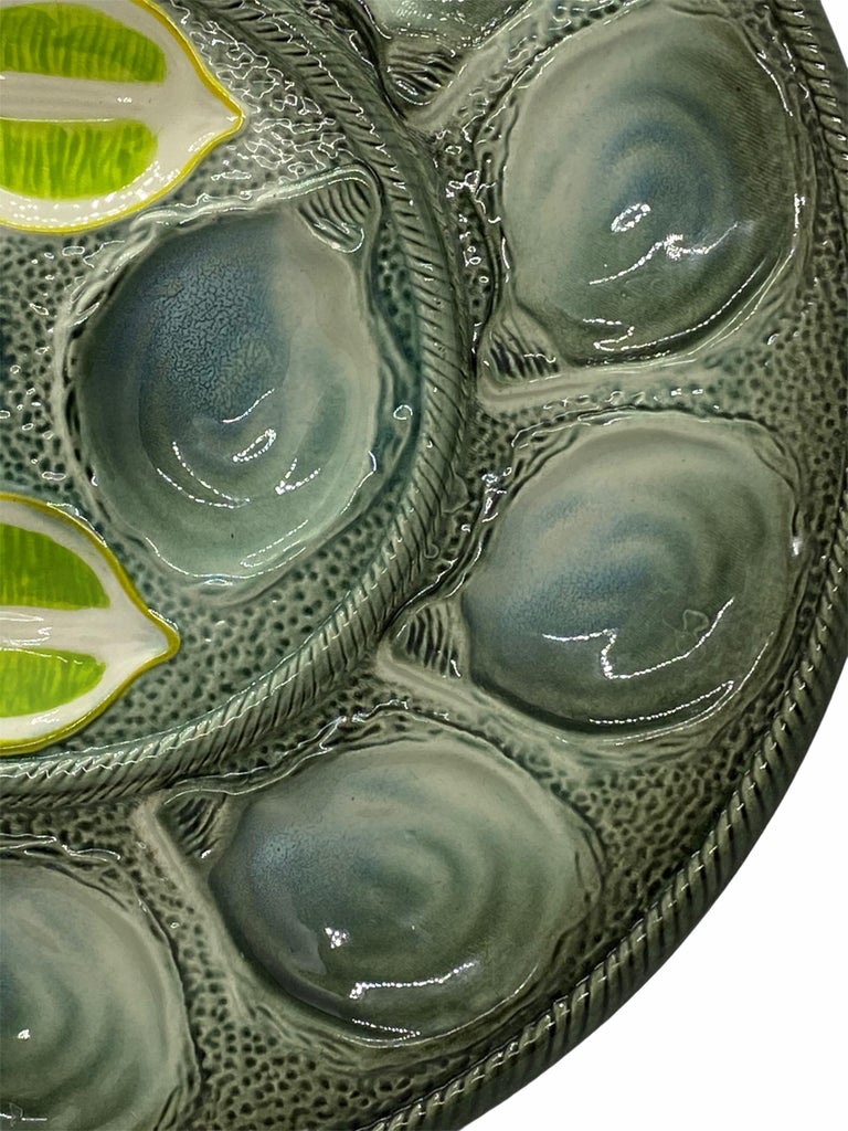 Stunning Mid-Century Modern Ceramic Oyster Server Plate, Italy at 1stDibs