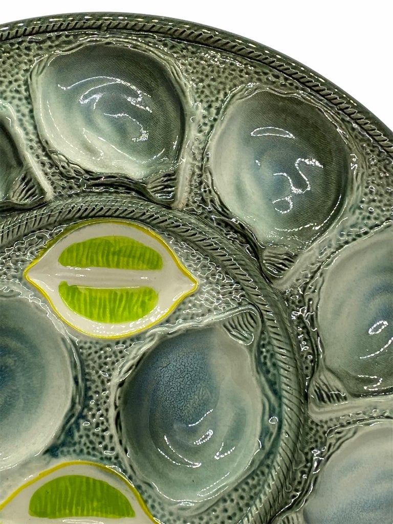 Stunning Mid-Century Modern Ceramic Oyster Server Plate, Italy at 1stDibs
