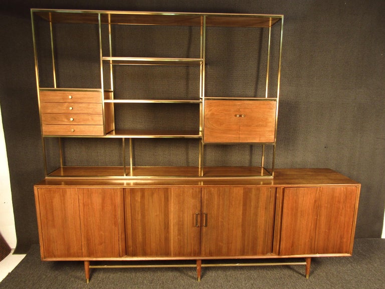 Stunning Midcentury Wall Unit by Furnete at 1stDibs