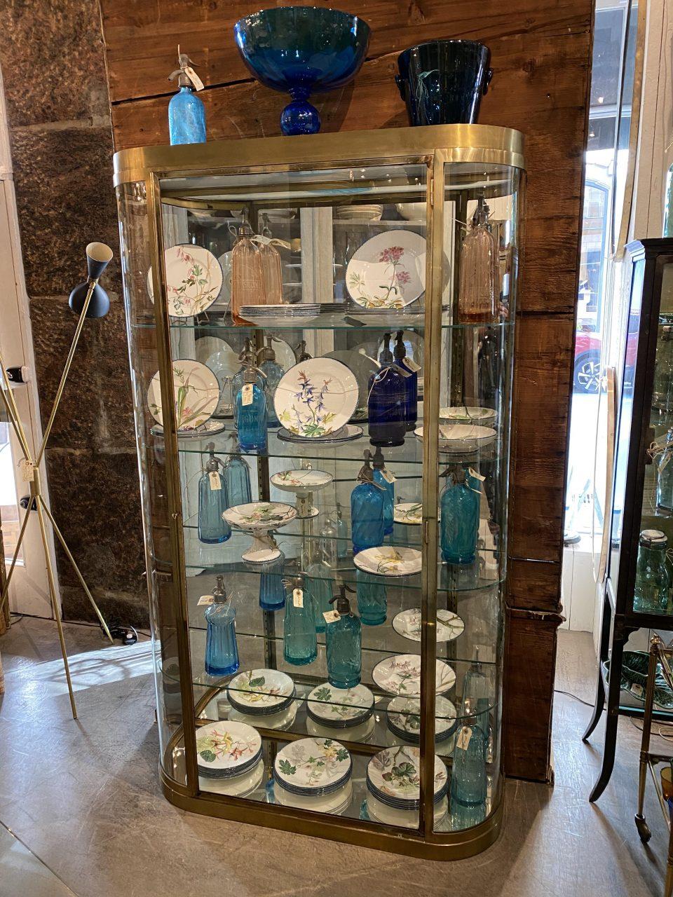 Stunning Midcentury French Brass Display Cabinet at 1stDibs | brass and ...