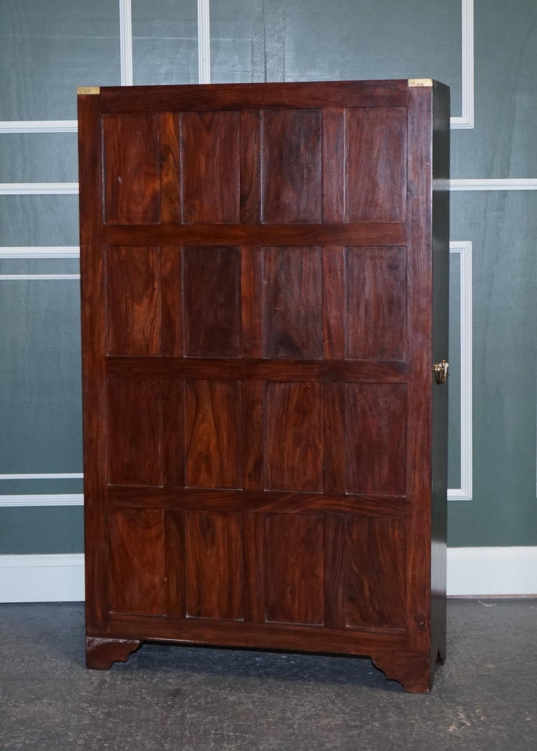 STUNNING MILITARY CAMPAIGN OPEN BOOKCASE WiTH ADJUSTABLE SHELVES For ...