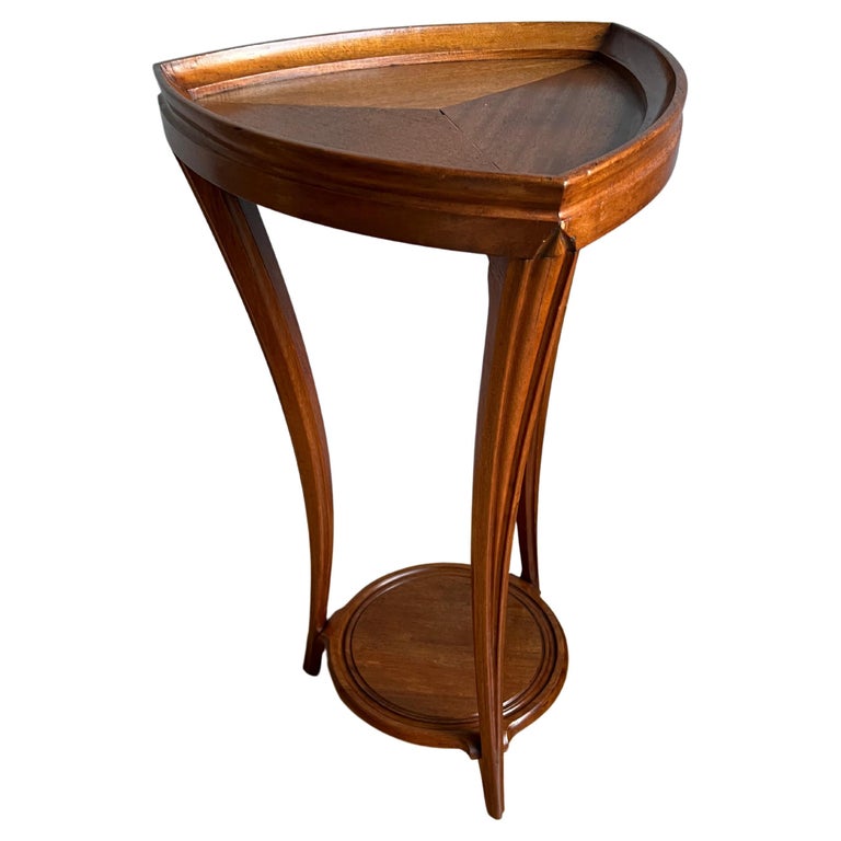 Stunning Nancy Style Art Nouveau Nutwood Triangle Shape Table / Plant ...