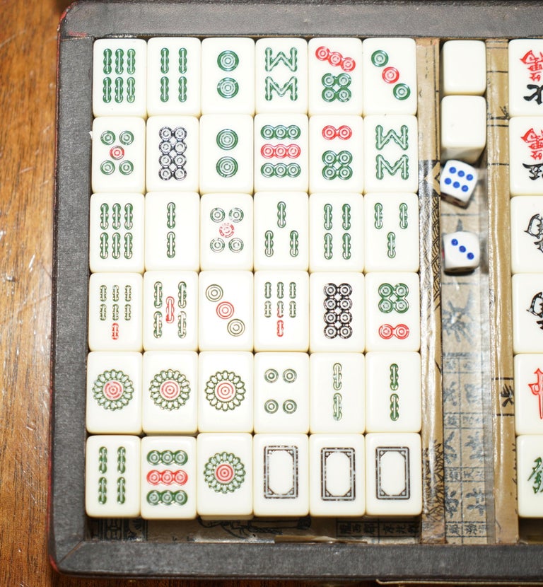 STUNNING ORIGINAL CHINESE CIRCA 1950's MAHJONG SET INCLUDING DICE at ...