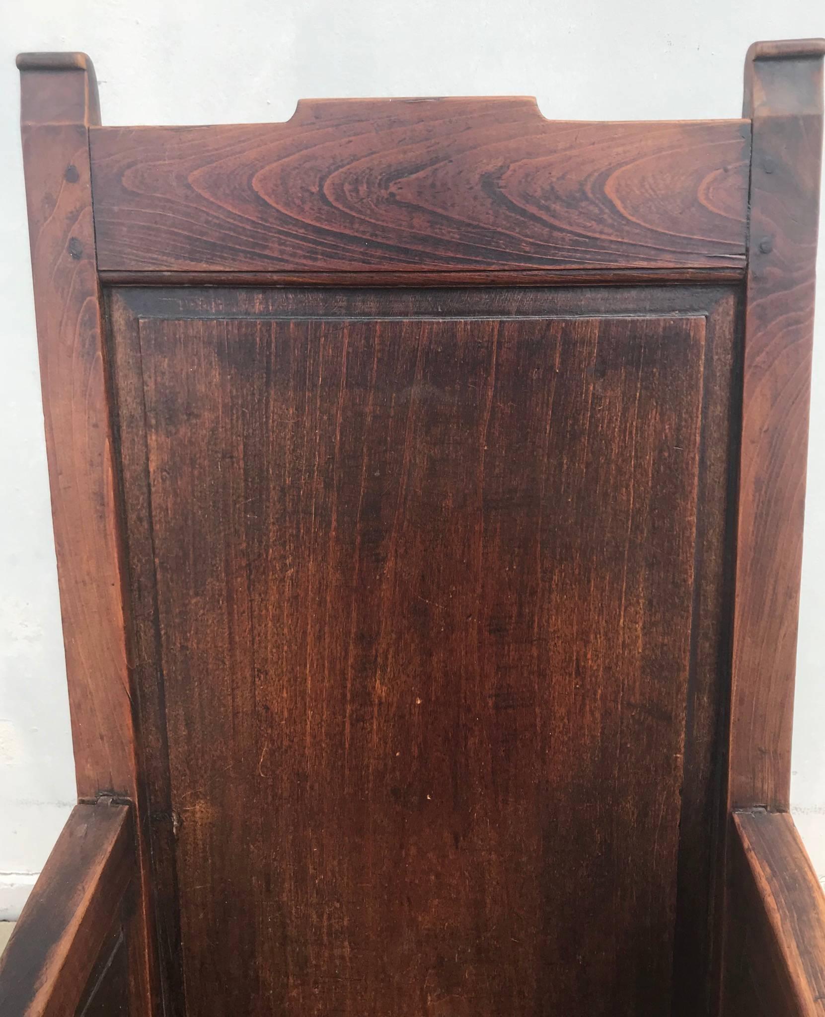 Stunning Pair of 18th Century Elm English Jacobean Wainscot Armchairs ...