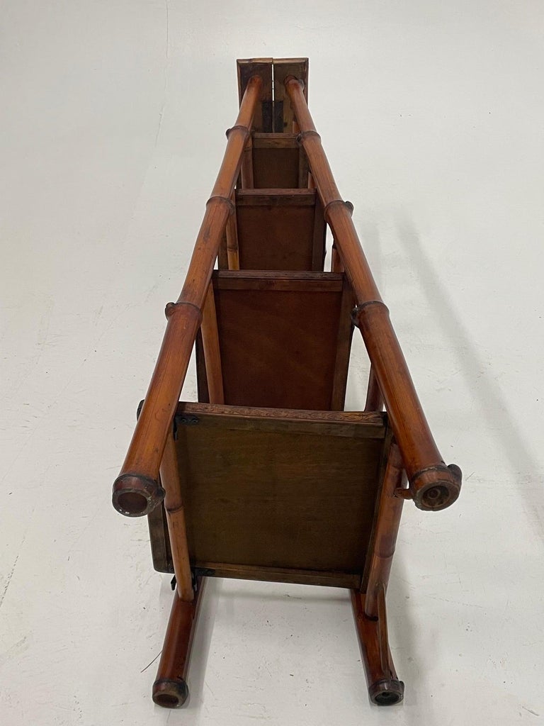 Stunning Pair of Folding Bamboo Book Shelves For Sale at 1stDibs ...