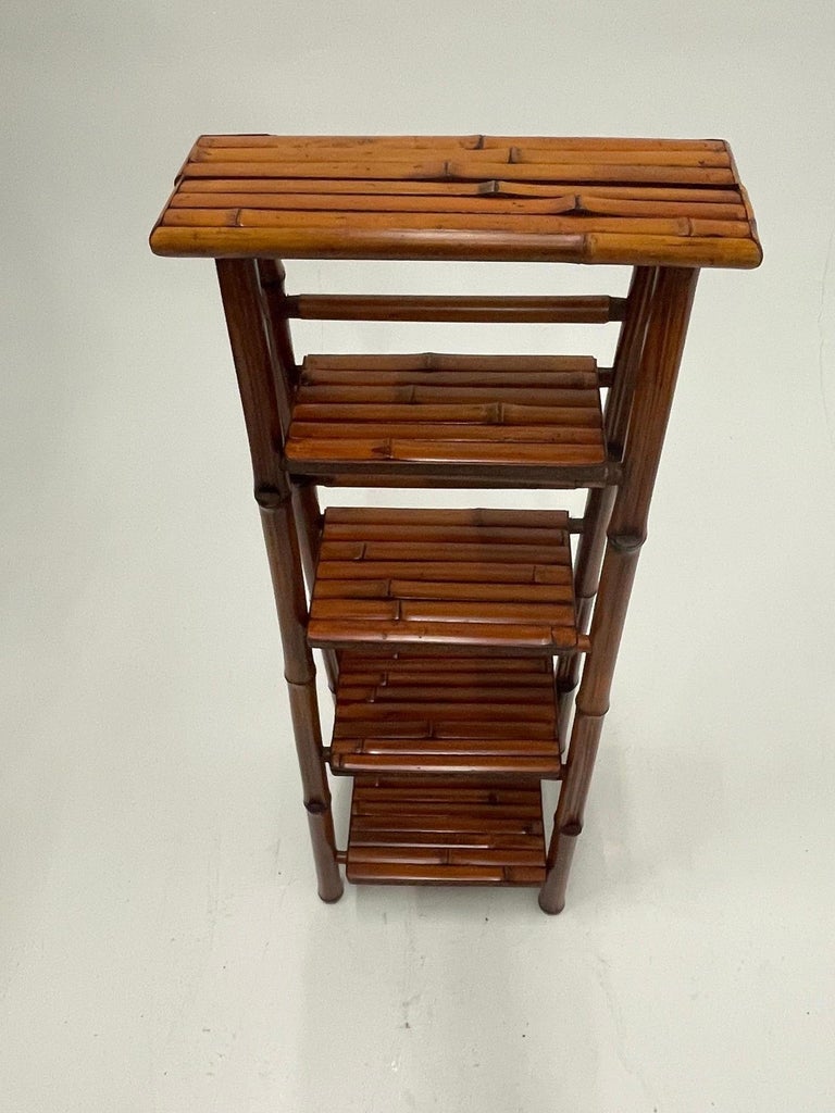 Stunning Pair of Folding Bamboo Book Shelves For Sale at 1stDibs ...