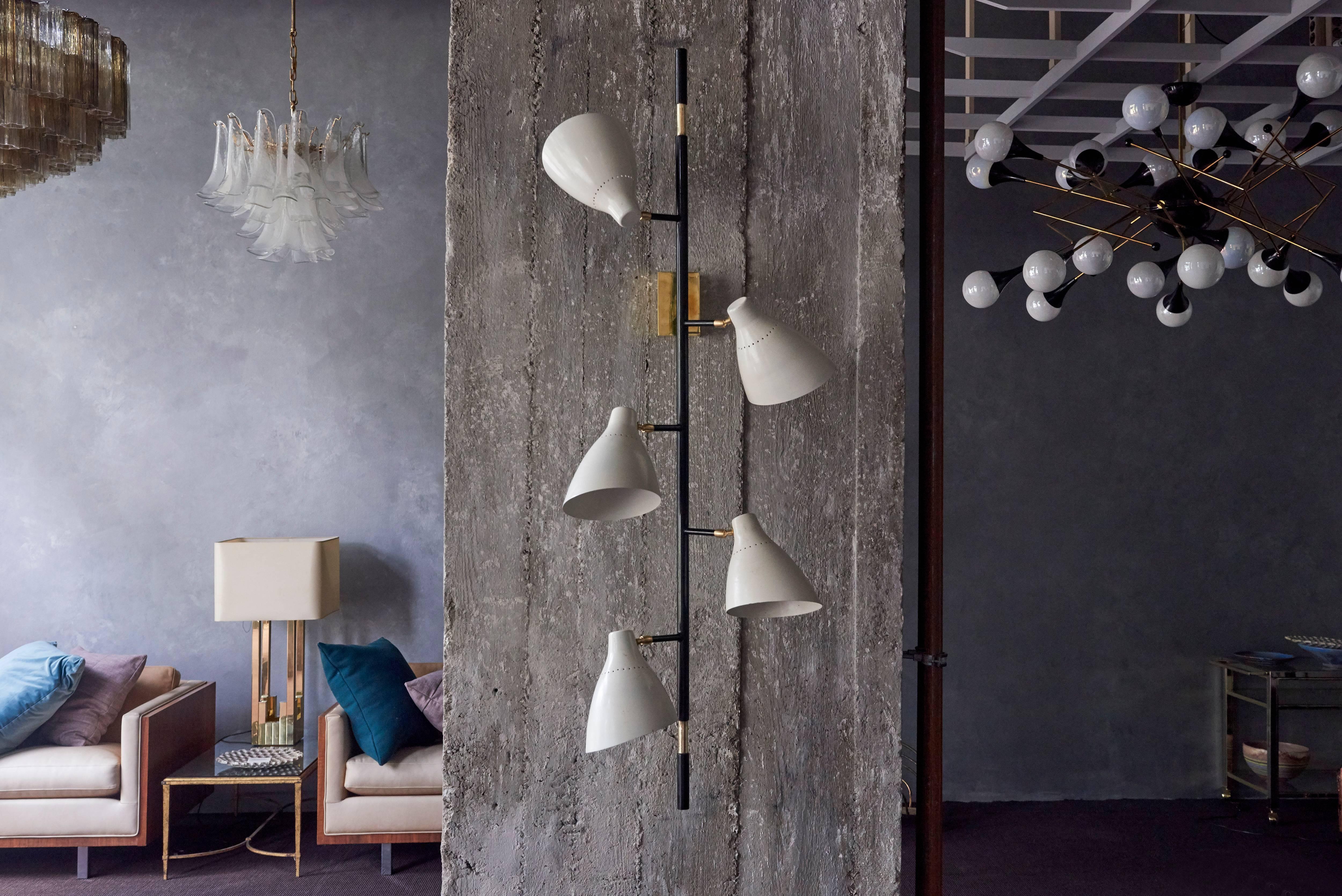 Stunning Pair of Italian Wall Lamps or Sconces in the Manner of ...