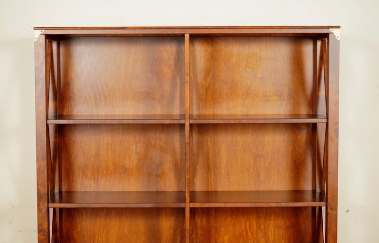 Stunning Pair of Military Campaign Bookcases with Two Drawers at 1stDibs