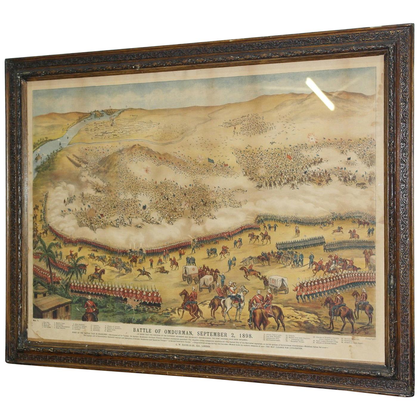Stunning Pair of Original Framed Battle of Omdurman September 1898 ...