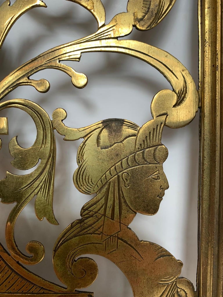 Stunning Pair of Vintage Pierced and Etched Brass Panels For Sale at ...