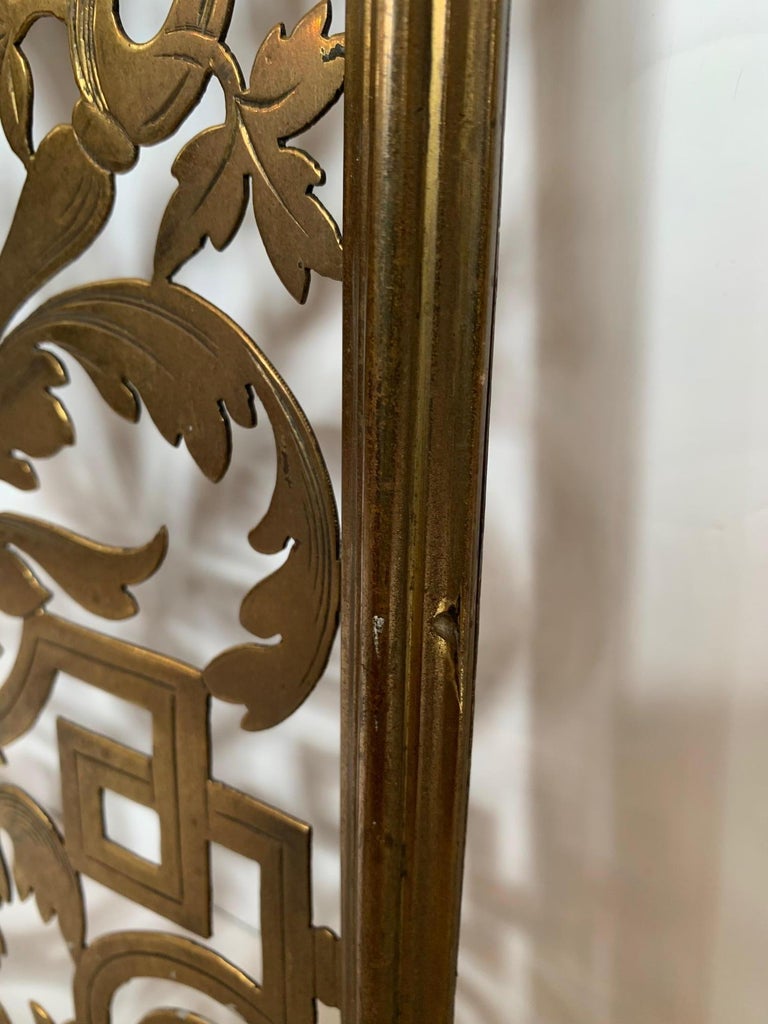 Stunning Pair of Vintage Pierced and Etched Brass Panels For Sale at ...