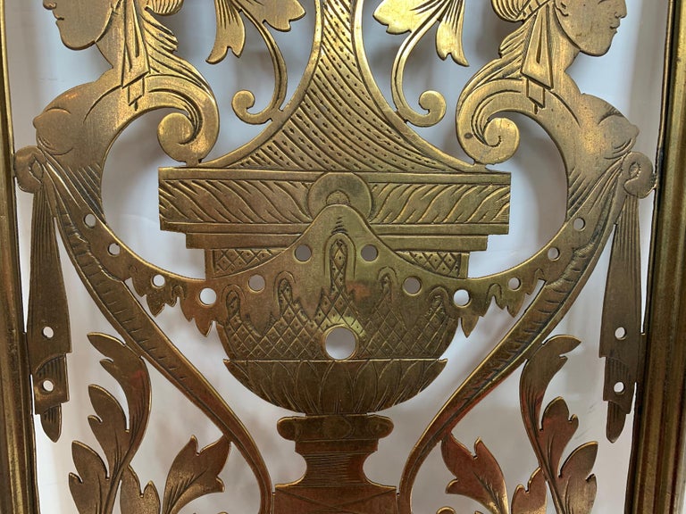 Stunning Pair of Vintage Pierced and Etched Brass Panels For Sale at ...
