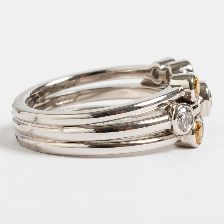 Stunning Platinum Boodle Style Diamond Ring For Sale at 1stDibs