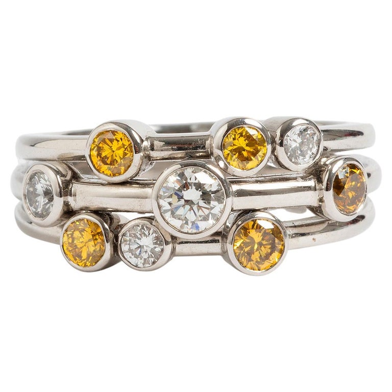 Stunning Platinum Boodle Style Diamond Ring For Sale at 1stDibs