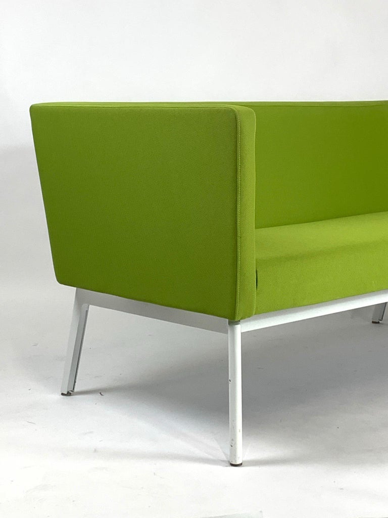 Stunning Postmodern Green Sofa Settee by Steelcase at 1stDibs