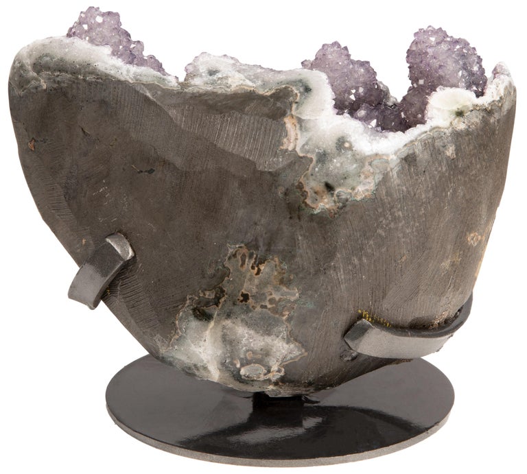 Stunning Purple Amethyst Stalactite Formations on Metal Stand For Sale ...