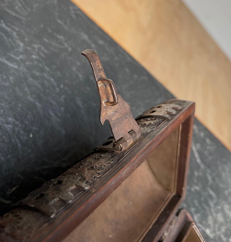 Stunning Renaissance Revival Nuptial Casket / Box, Great Patina, Lock ...