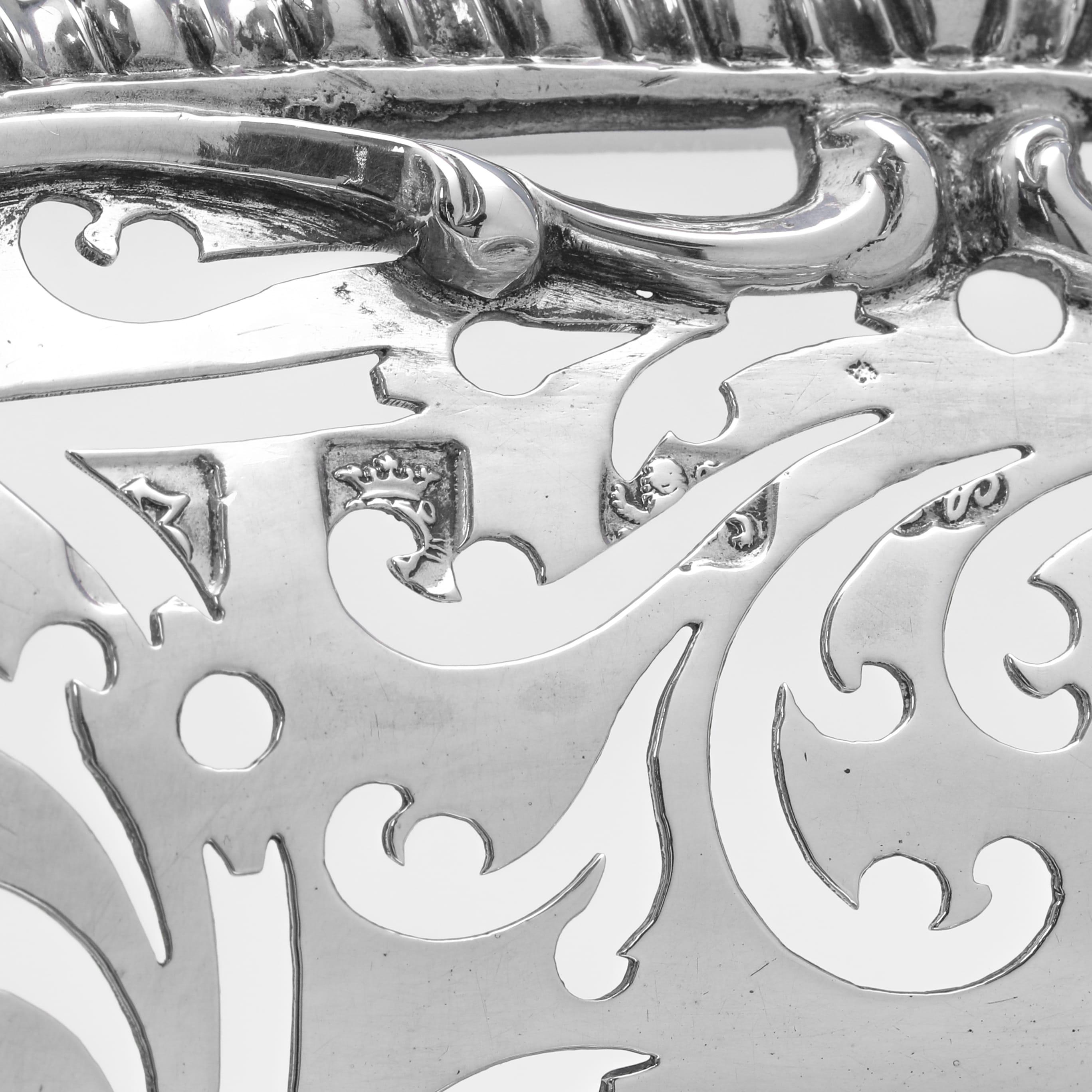 Stunning Rococo Design George III Period Sterling Silver Basket ...