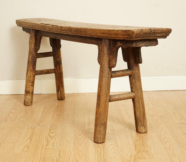 Stunning Rustic Antique Chinese Elm Bench Jiangsu Province, circa 1900 ...