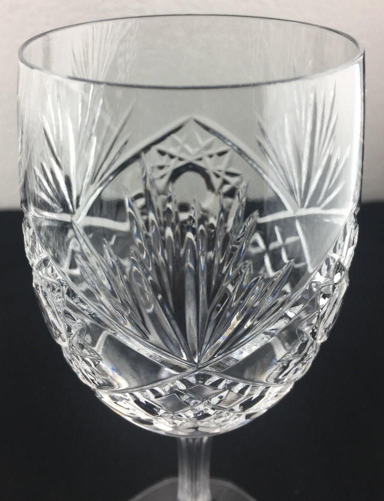 Stunning Set Of 12 Baccarat Crystal Wine Glasses At 1stdibs