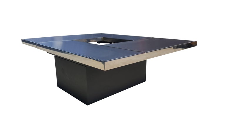 Stunning Sliding Coffee Table with Hidden Bar For Sale at 1stDibs