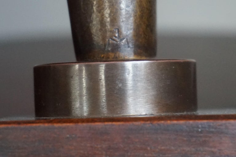 Stunning and Small Art Deco Bronze Androgynous Sculpture with Asian ...